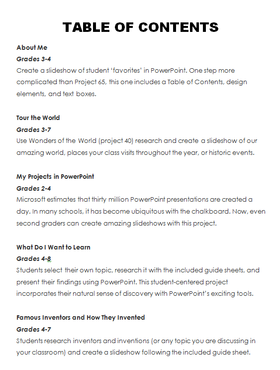 Ms Powerpoint Bundle Structured Learning